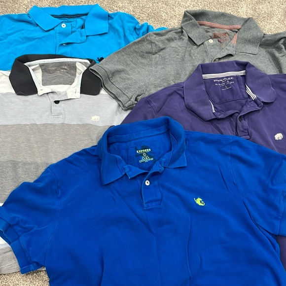 Express | Shirts | Lot Of Five Polos | Poshmark